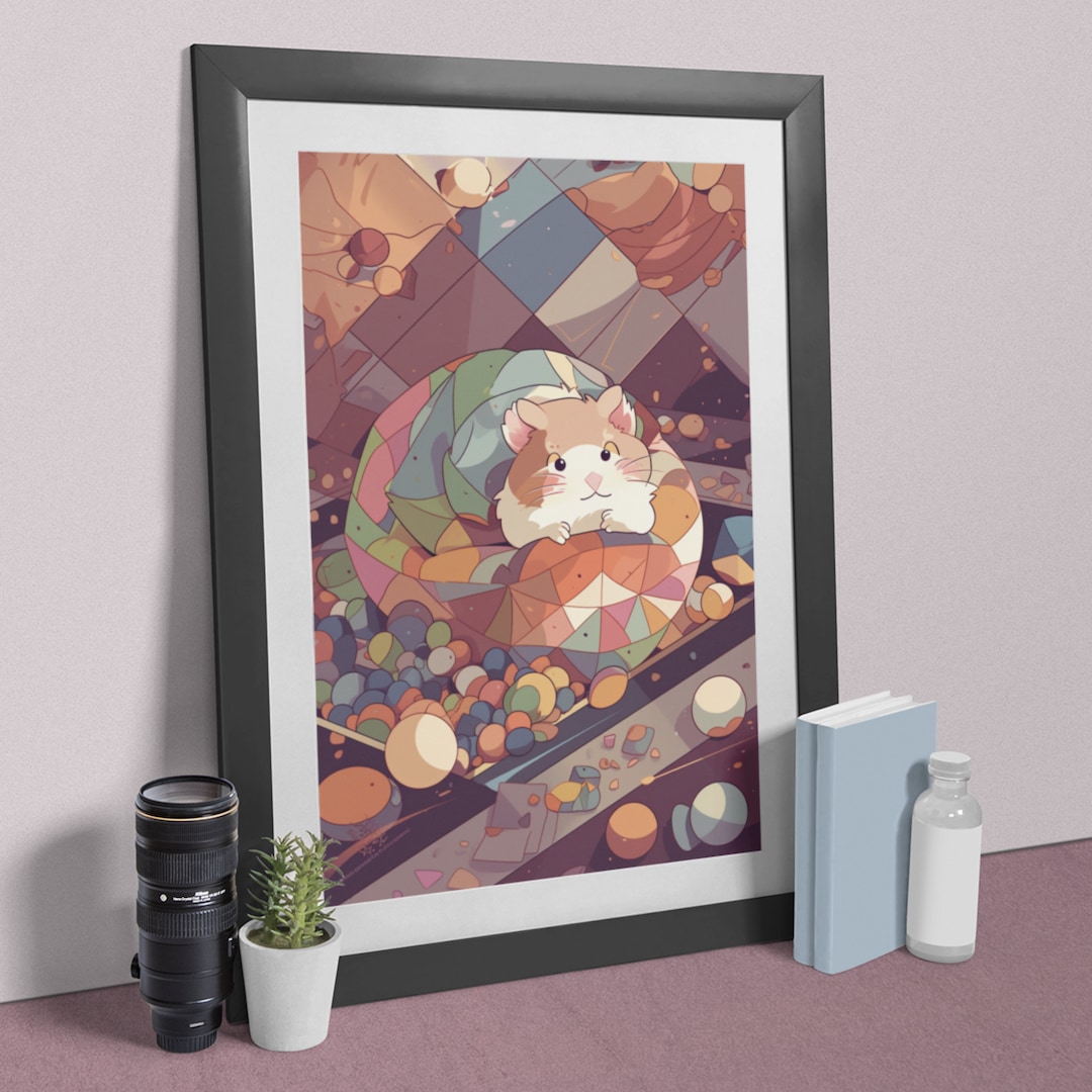 Printable Hamster Poster Art, Instant Downloadable Hamster Digital File ...