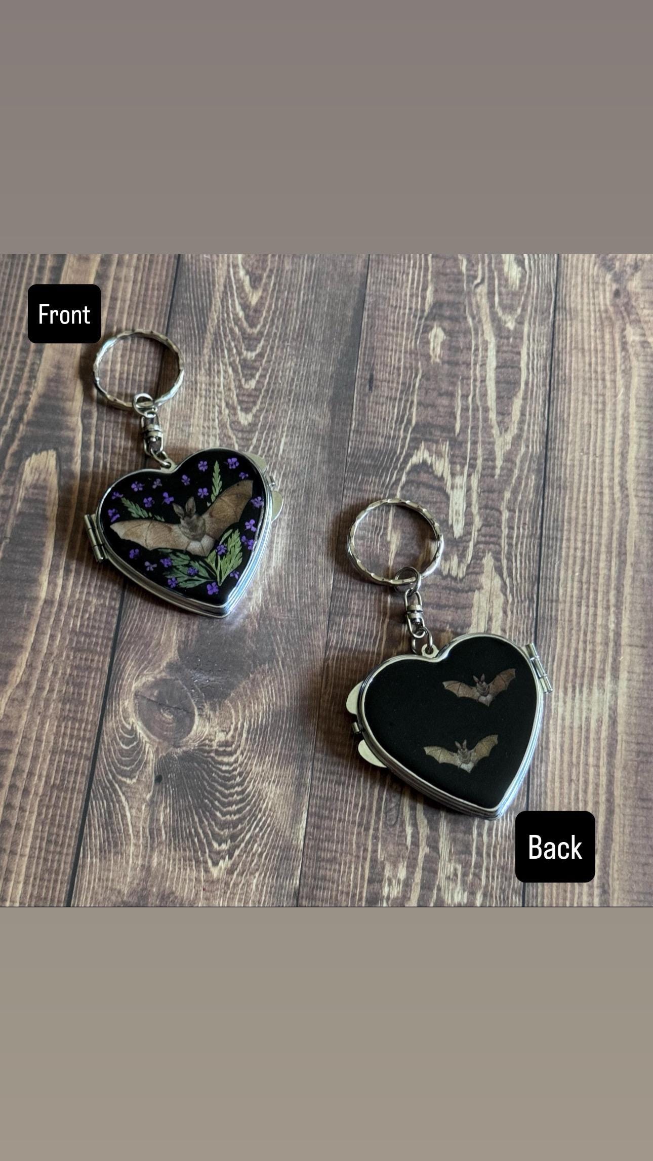 Bat Mirror Keychain - Etsy