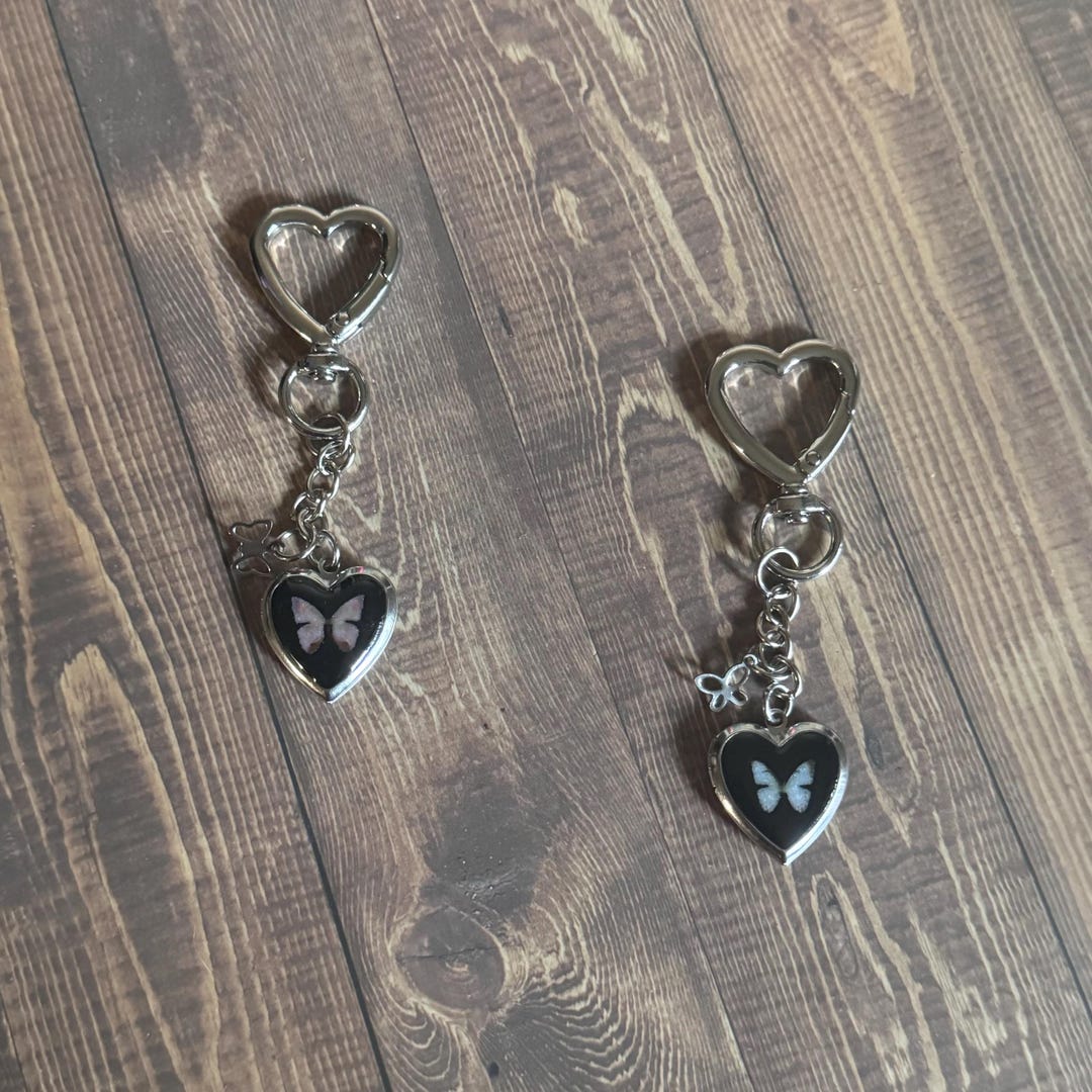 Butterfly Locket Keychain - Etsy