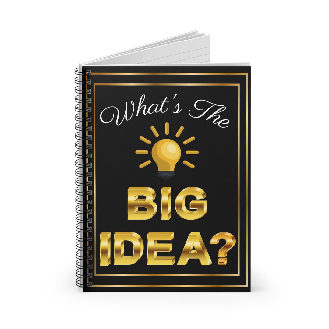What's the Big Idea Spiral Notebook - Ruled Line - Etsy