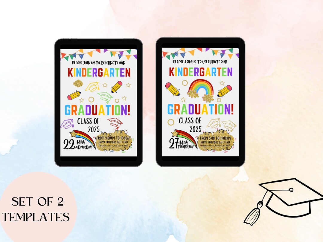 Kindergarten Graduation Customizable Moving up Ceremony Invitation - Etsy