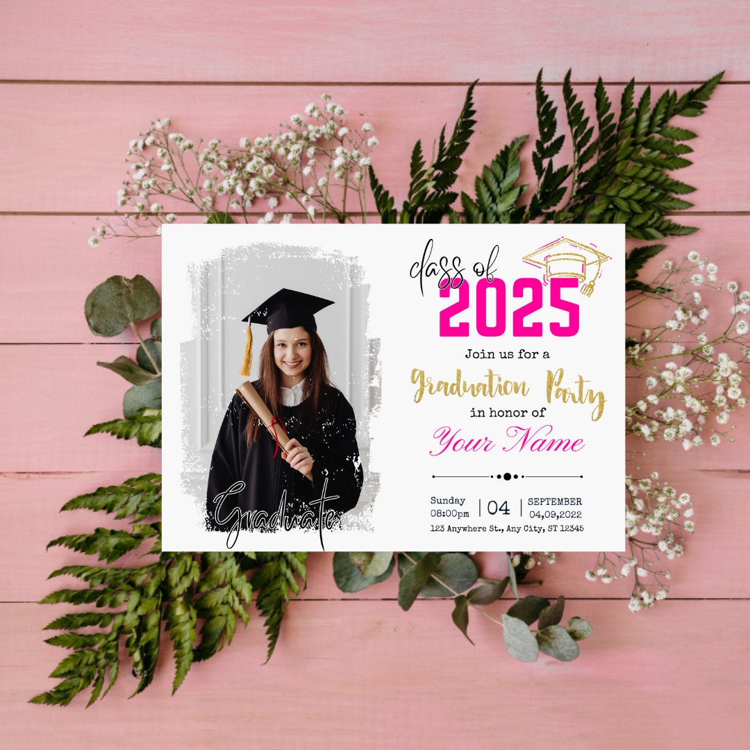 Graduation Class of 2025 Party Invitation Template - Etsy