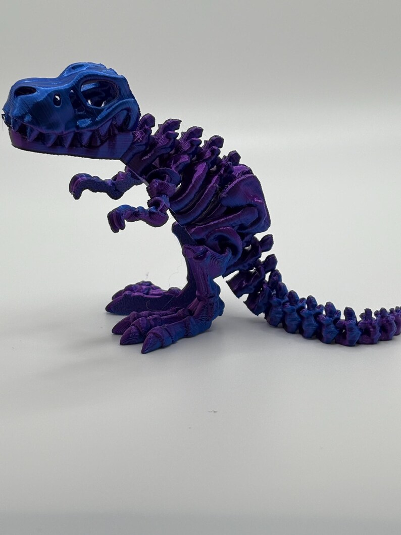 Articulated Skeleton T-rex Poseable Dual Tone Dinosaur Toy - Etsy