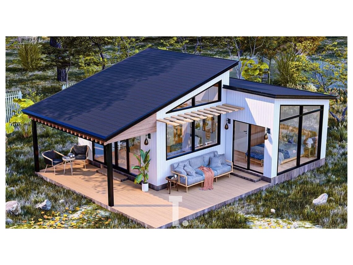 25x34 Cabin Floor Plans | Tiny House Floor Plans | 1 Bed Tiny Home ...