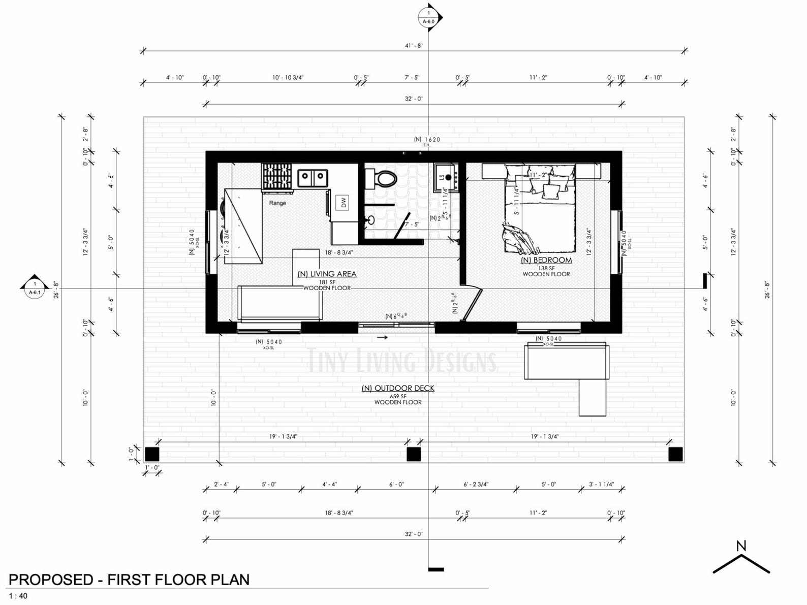 32x14 Tiny Home Plan | Tiny House Floor Plans | DIY Tiny Home Framing ...