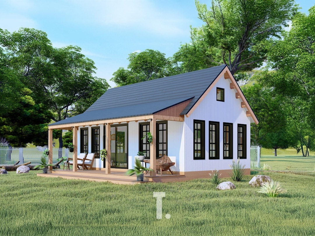 16' X 26' Modern Tiny Home Plans | Permit Set Tiny Home Blueprints ...