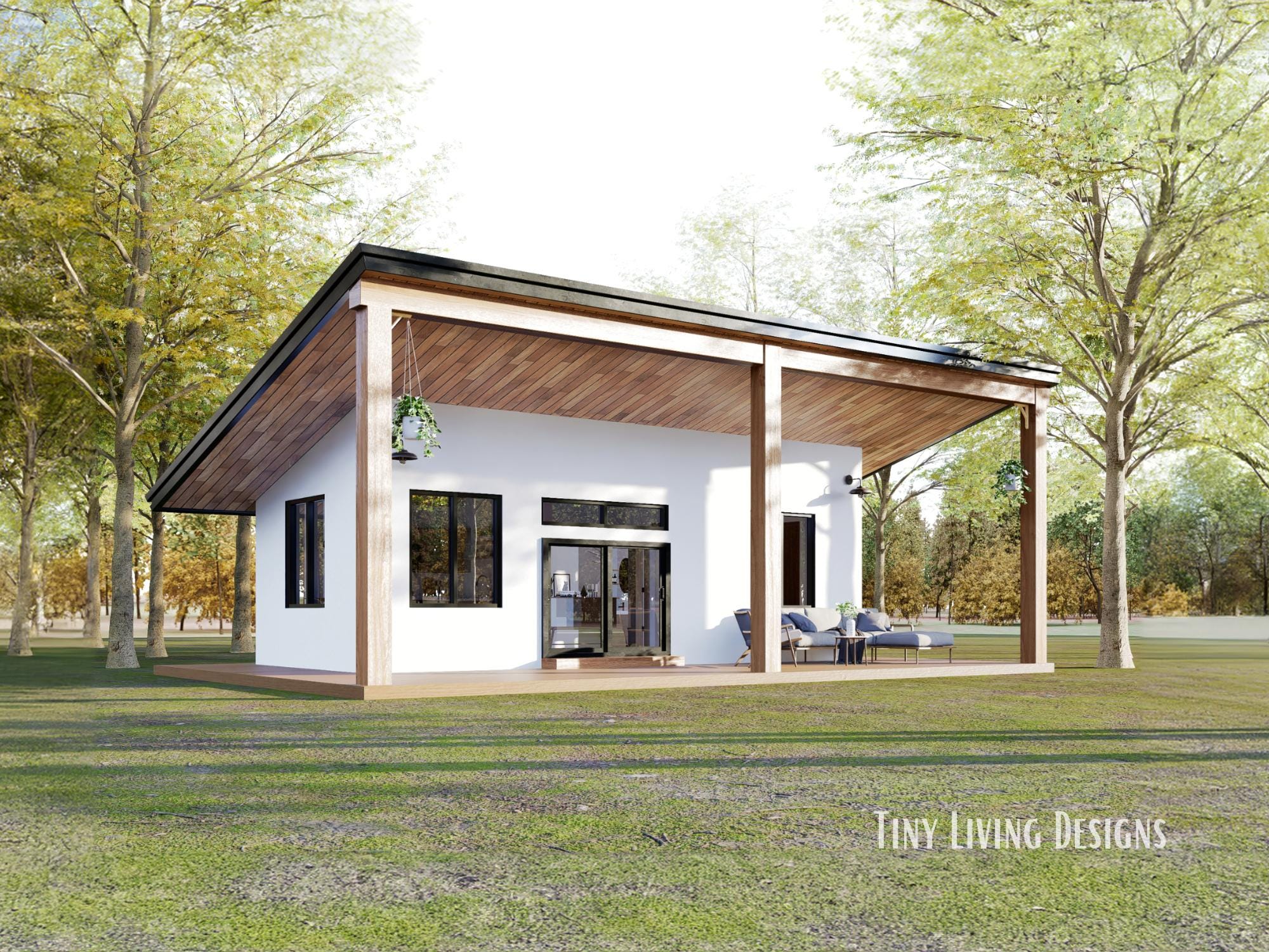 32x14 Tiny Home Plan | Tiny House Floor Plans | DIY Tiny Home Framing ...
