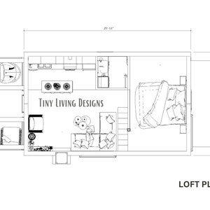26x16 Modern Tiny Home Plans Permit Set Tiny Home Blueprints Small Tiny ...