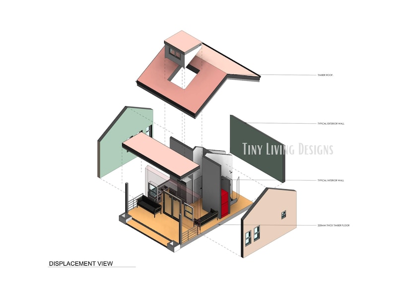 18' X 26' Modern Tiny Home Plans | Permit Set Tiny Home Blueprints ...