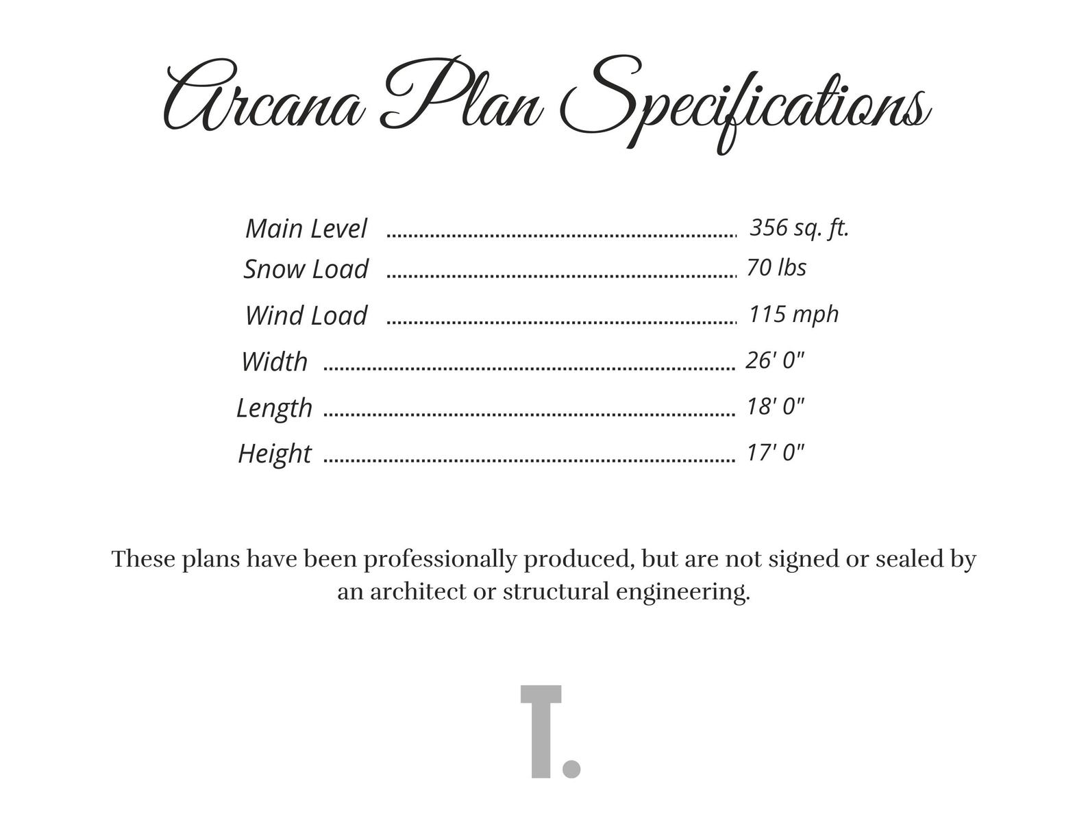 26x18 Modern Cabin Plans | Cabin Floor Plans | Tiny Home Plan | Rustic ...