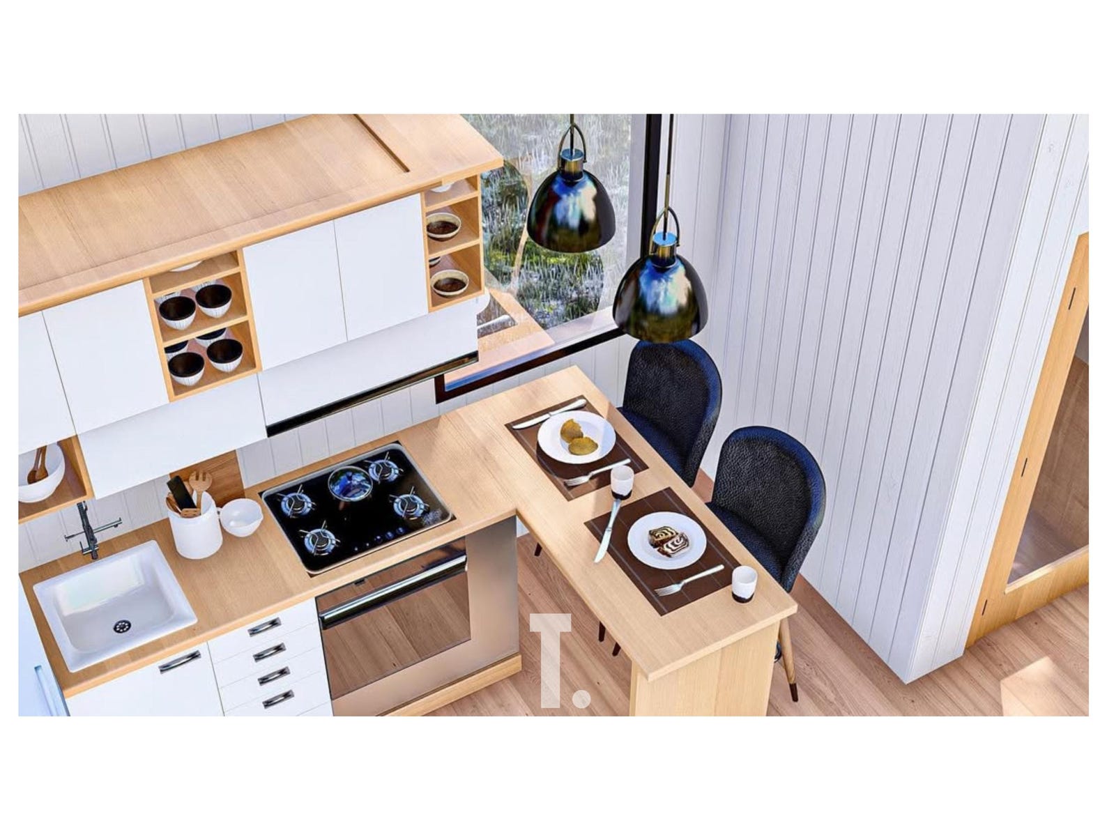 25x34 Cabin Floor Plans | Tiny House Floor Plans | 1 Bed Tiny Home ...