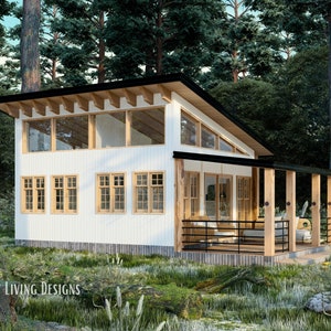32' X 18' Modern Tiny Home Plans | Permit Set Tiny Home Blueprints ...