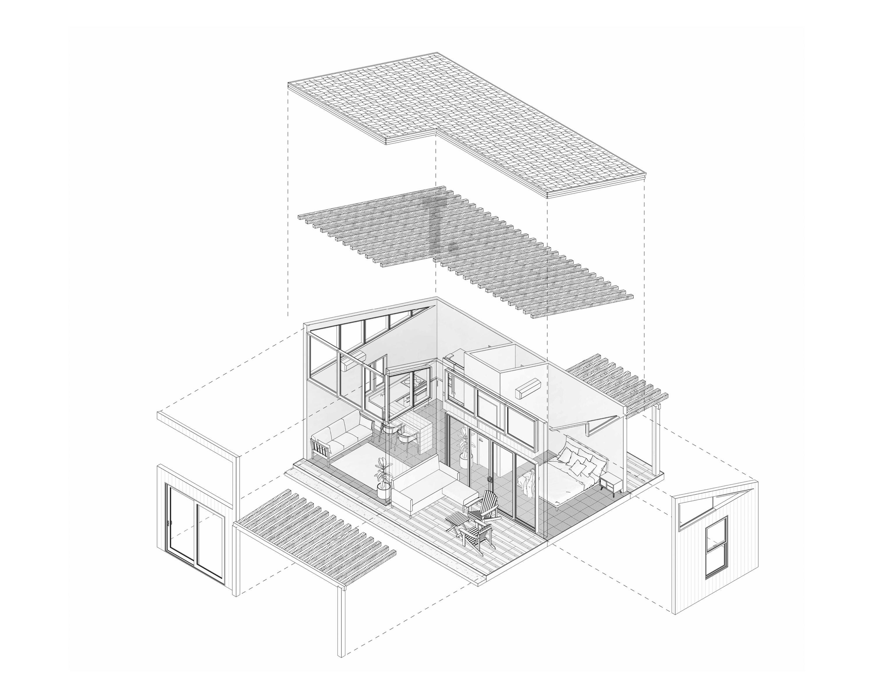 20' X 26' Modern Tiny Home Plans | Permit Set Tiny Home Blueprint ...