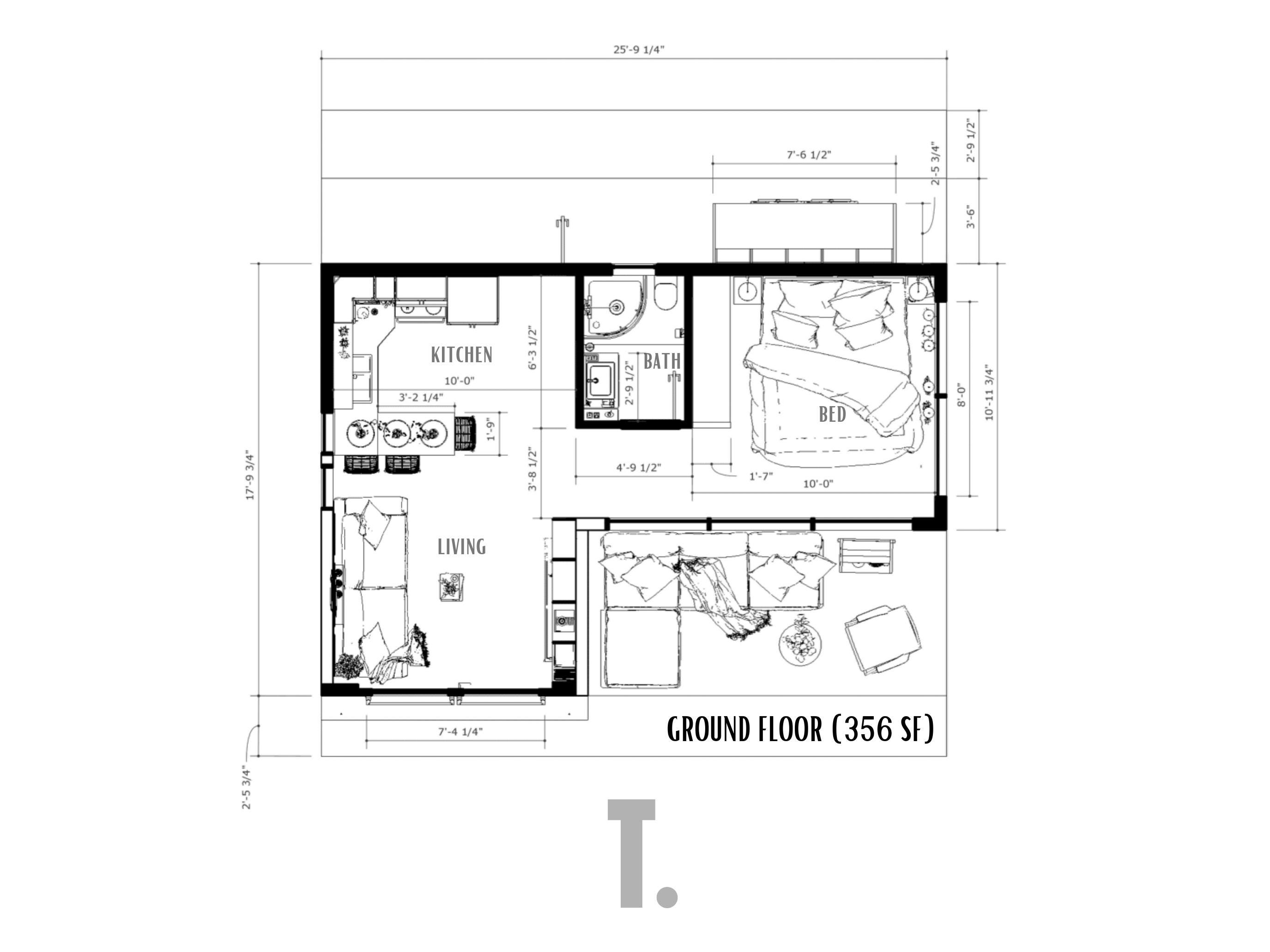 26x18 Modern Cabin Plans Cabin Floor Plans Tiny Home Plan Rustic Cabin ...
