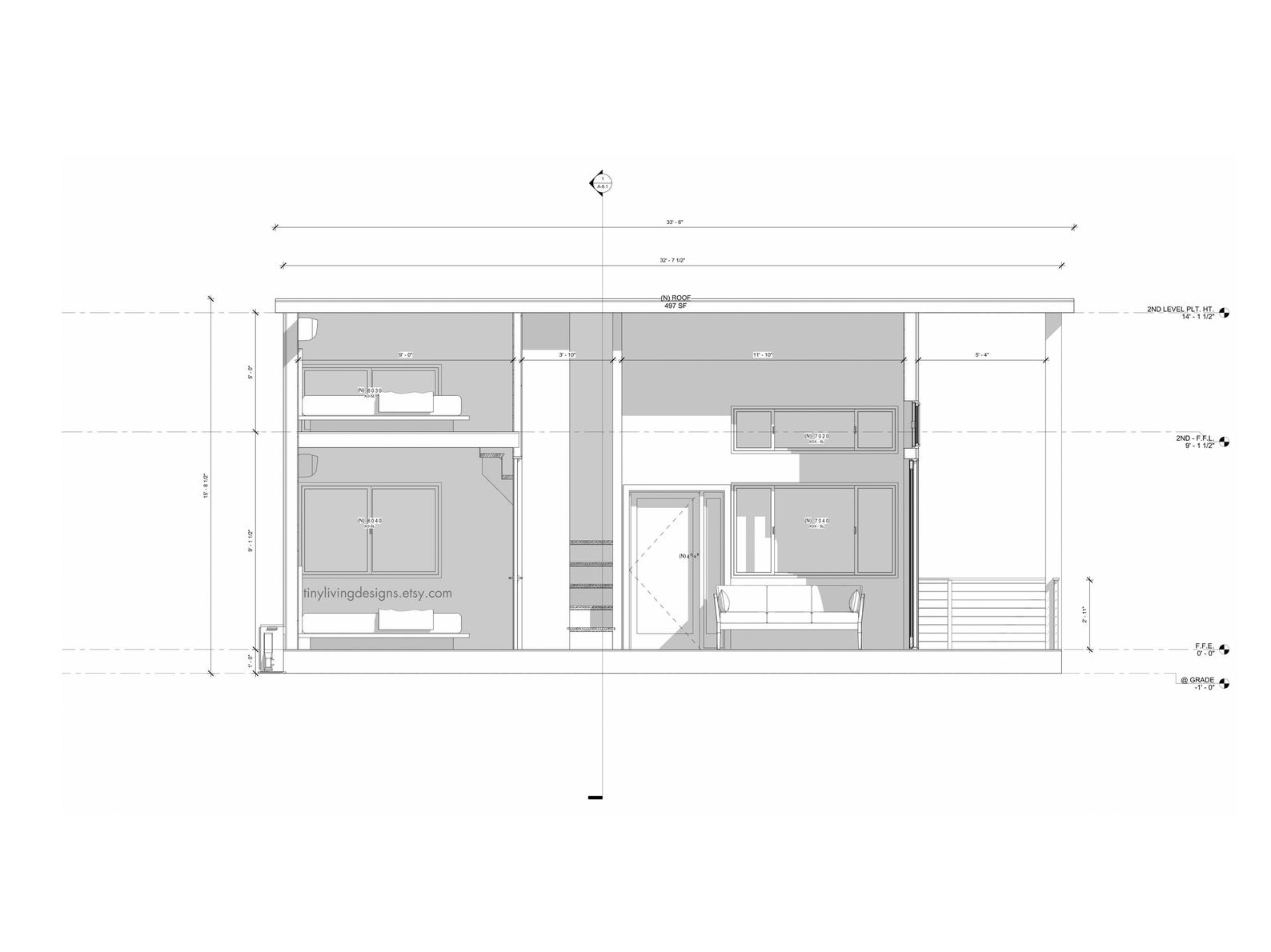 342 SF Tiny Home With Loft | DIY Tiny Home Floor Plans | Lofted Tiny ...