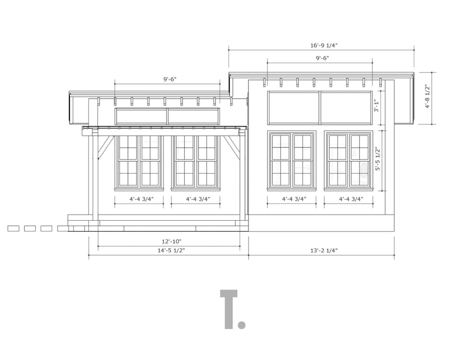 22x28 Tiny Cabin House Plans | 1 Bed Tiny House Plans | Small House ...
