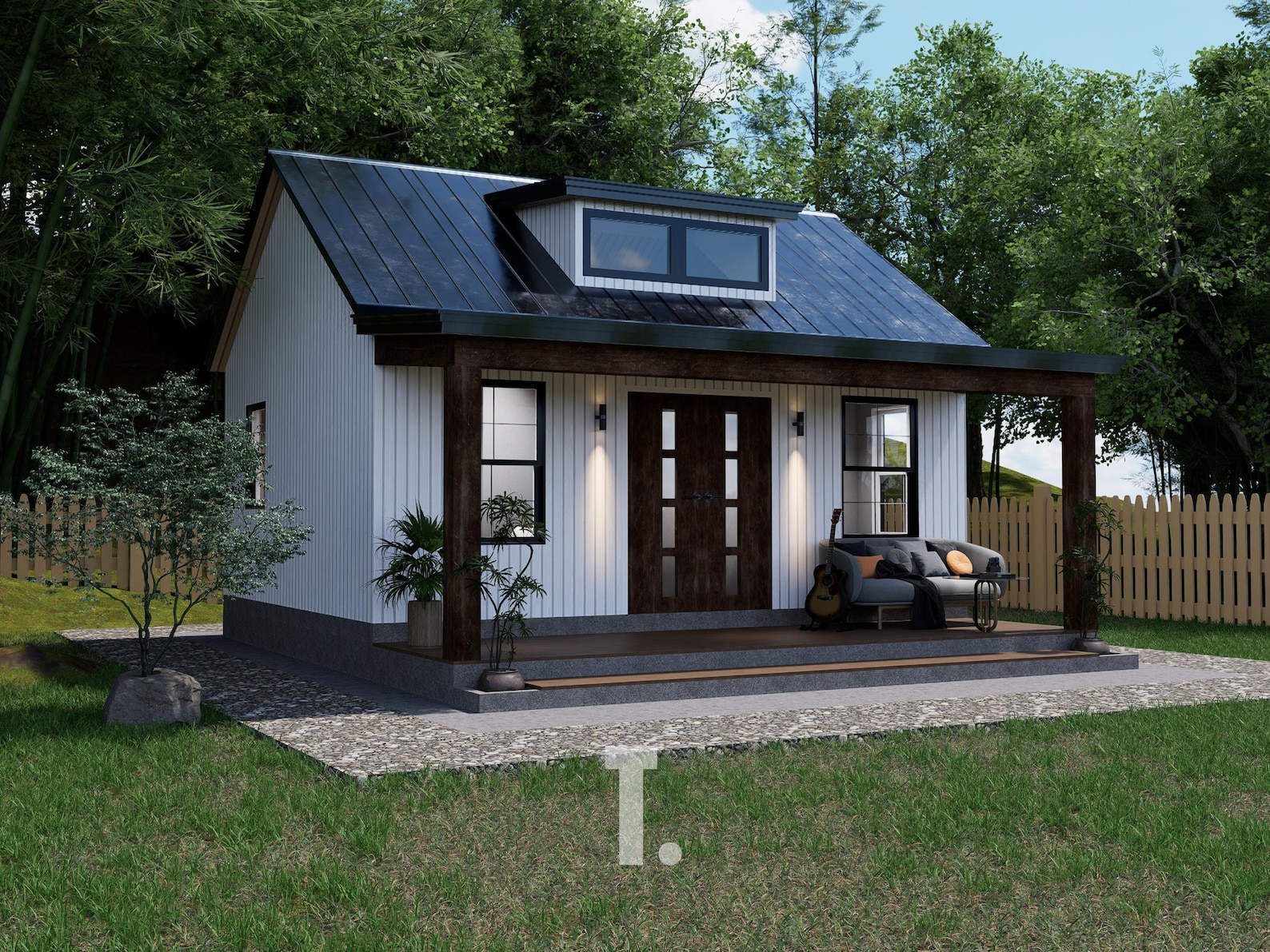 16x20 Modern Tiny Home Plans | Small Tiny House Blueprints | Permit Set ...