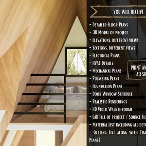 22x26 A-frame Plans | DIY Aframe Home Plan | 572SF Tiny Home Plan ...