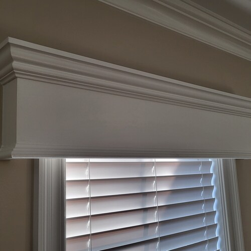 Custom Cornice Board Pelmet Box Window Treatment in White With - Etsy