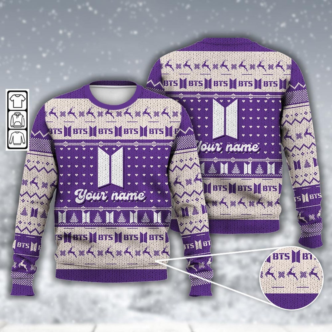 BTS Ugly Christmas Kpop Sweater Bangtan Santa Claus - Etsy Canada
