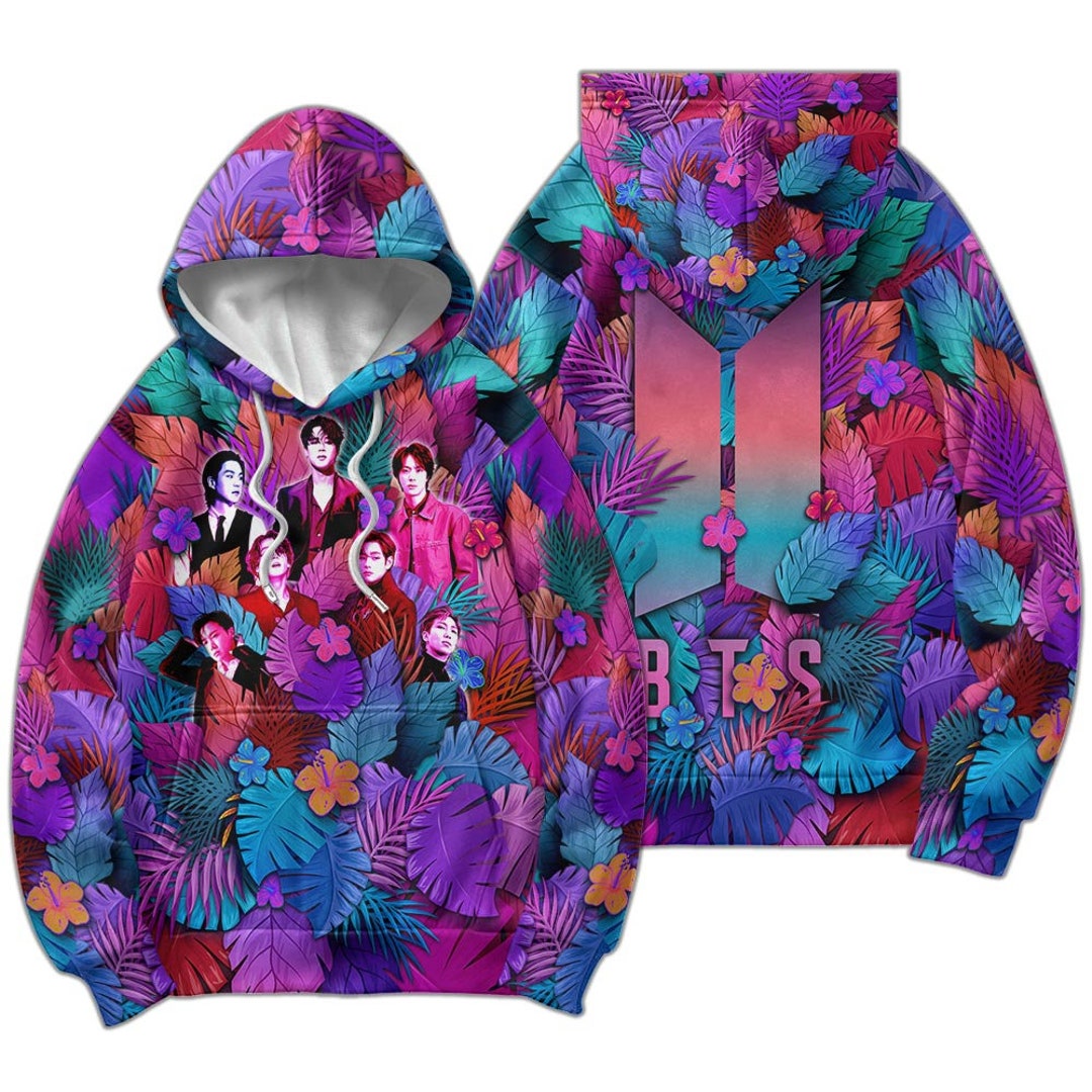 BTS Kpop 3D Hoodie Jin Suga J Hope RM Jimin V Jungkook Merch - Etsy