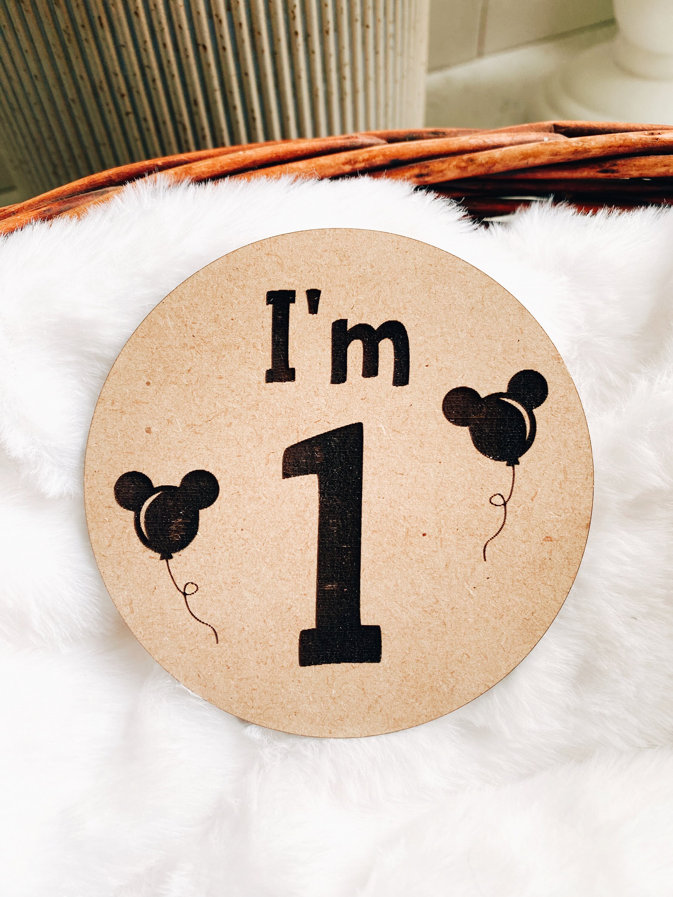 Disney Mickey Monthly Milestone Markers Birth Announcement Newborn ...