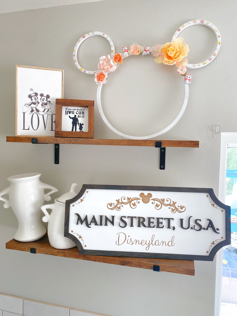 Disney Main Street Sign Classic Disney Decor Disney Home - Etsy