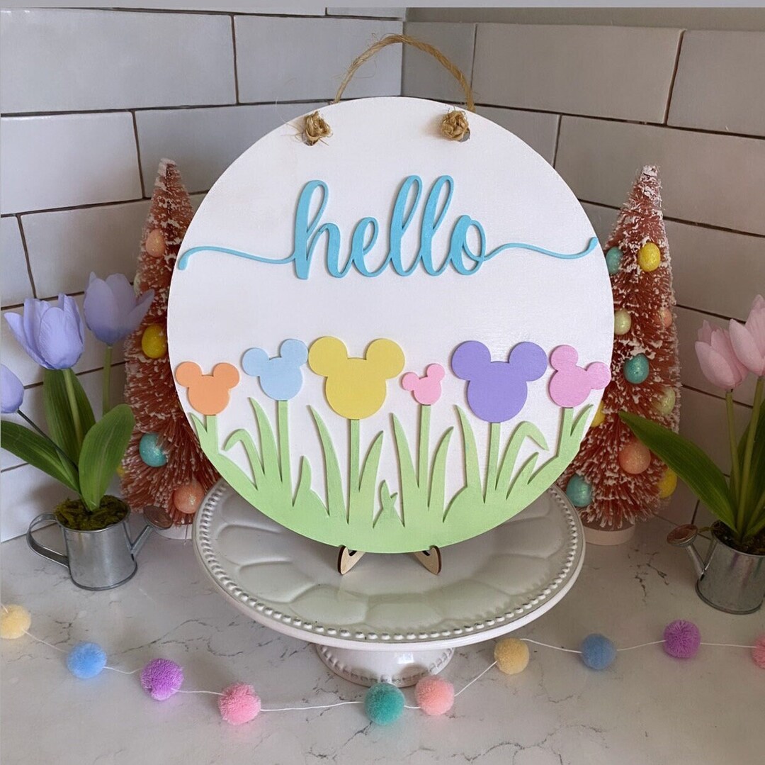 Disney Springtime Sign | Disney Spring Door Hanger | Spring Decor ...