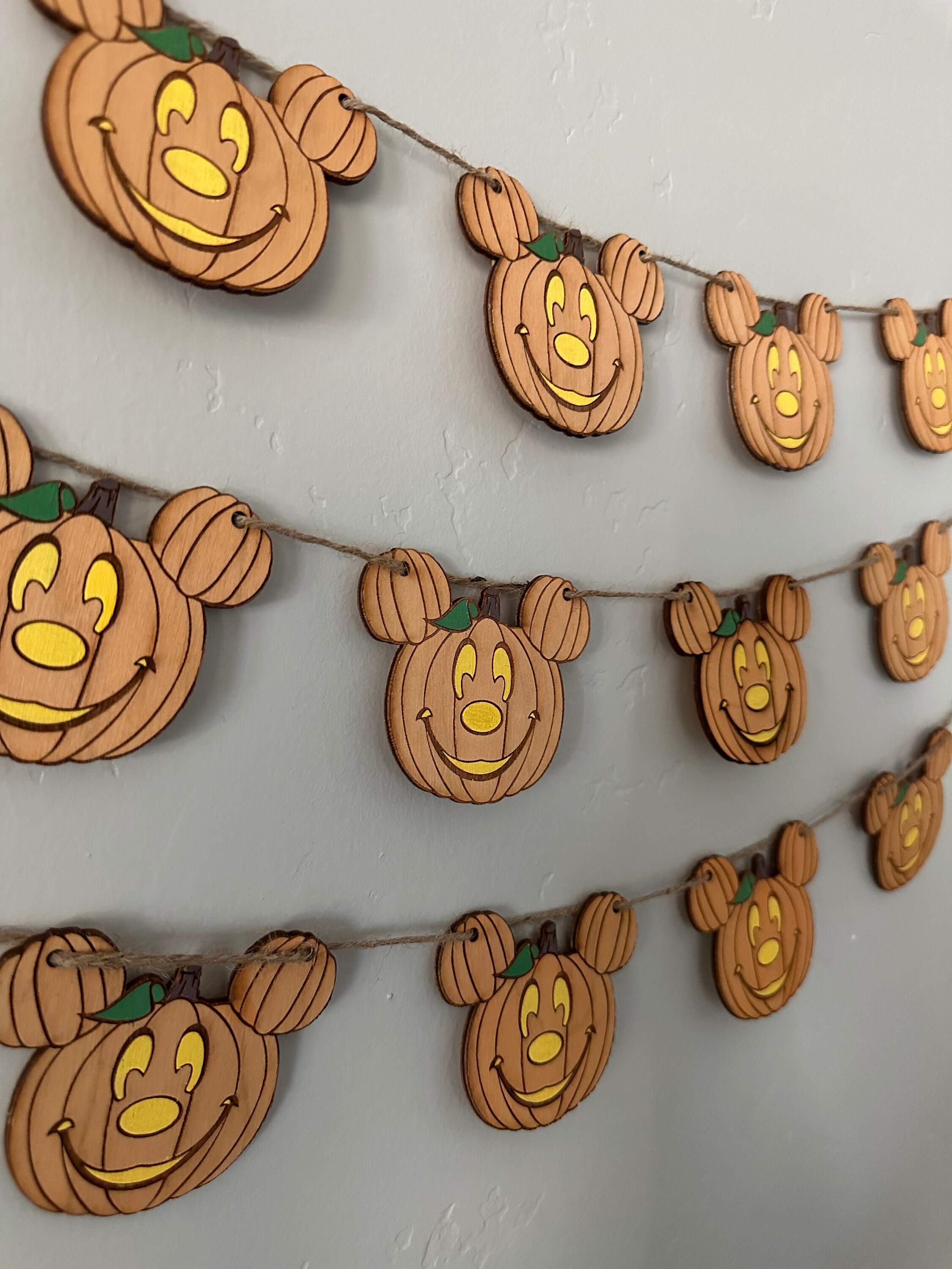 Mickey Pumpkin Garland Halloween Garland Mickey Garland Pumpkin Garland ...