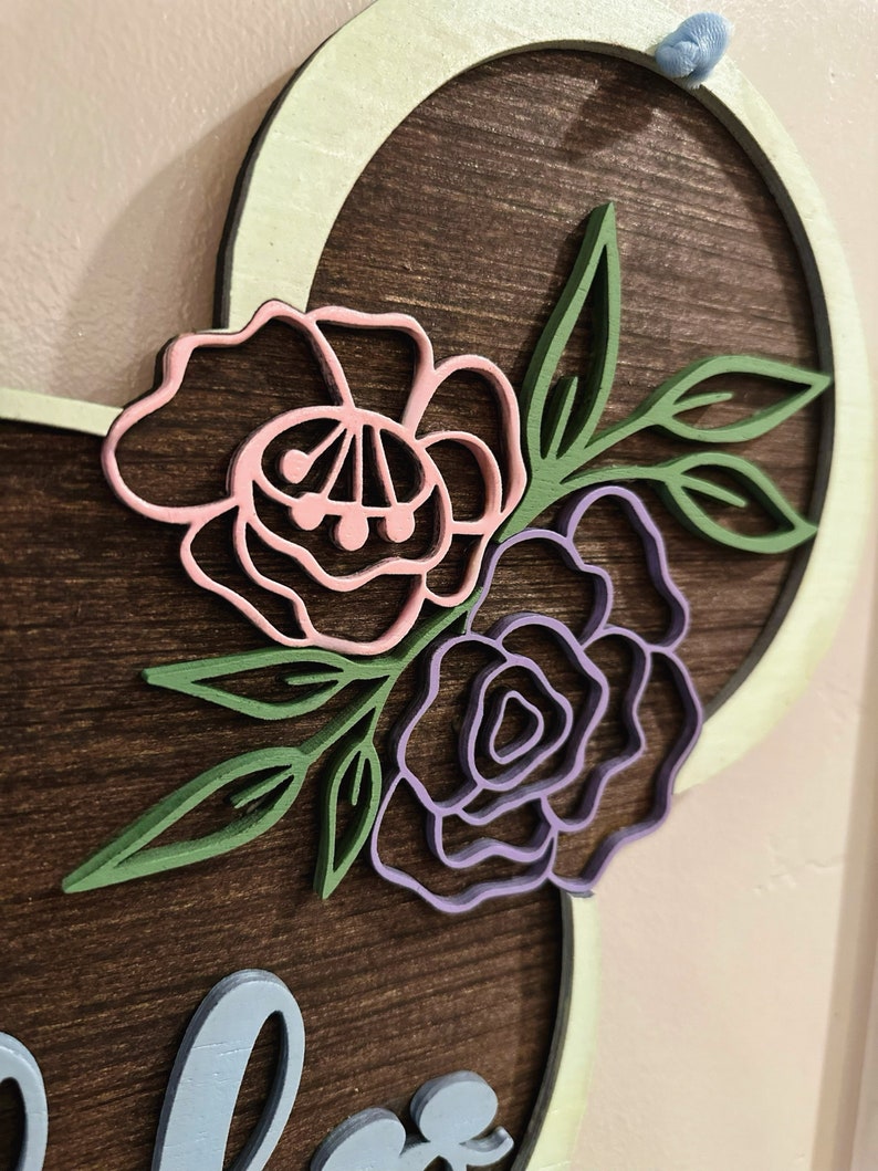 Disney Springtime Door Hanger Mickey Spring Door Hanger Spring Decor ...