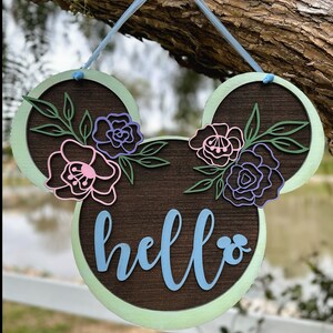 Disney Springtime Door Hanger | Mickey Spring Door Hanger | Spring ...