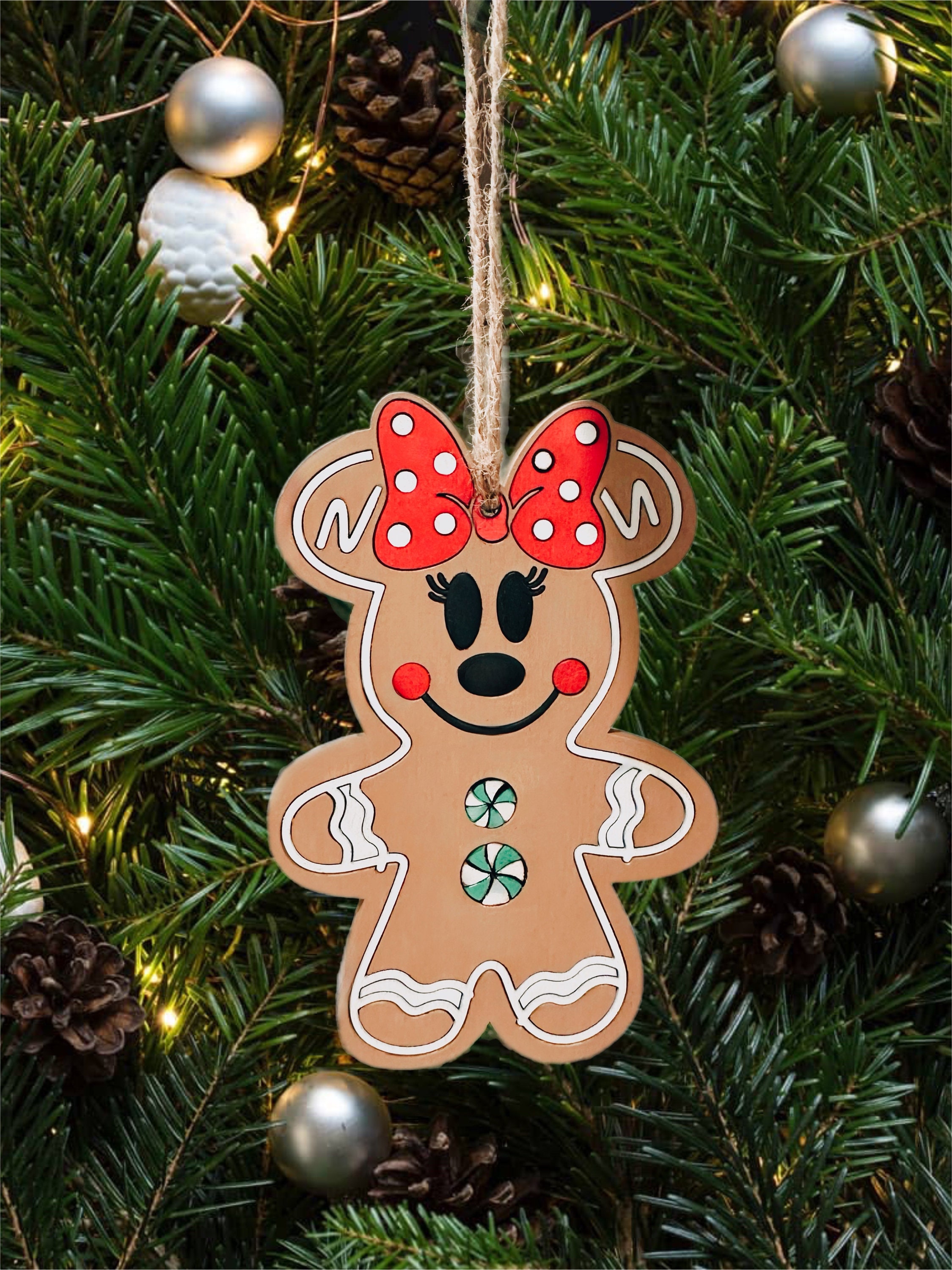 Mickey & Minnie Gingerbread Ornaments Disney Gingerbread Mickey Disney ...