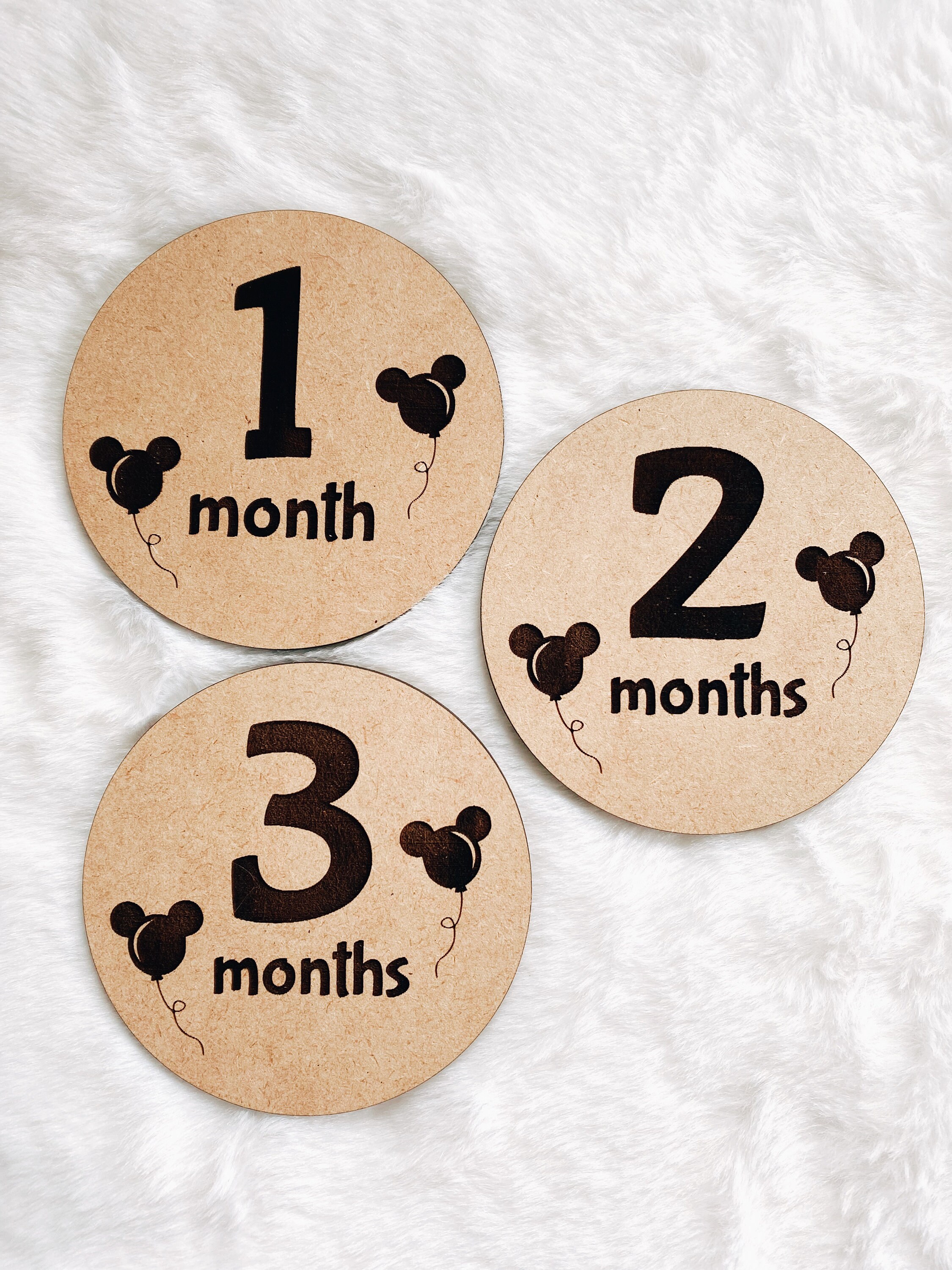 Disney Mickey Monthly Milestone Markers Birth Announcement Newborn ...