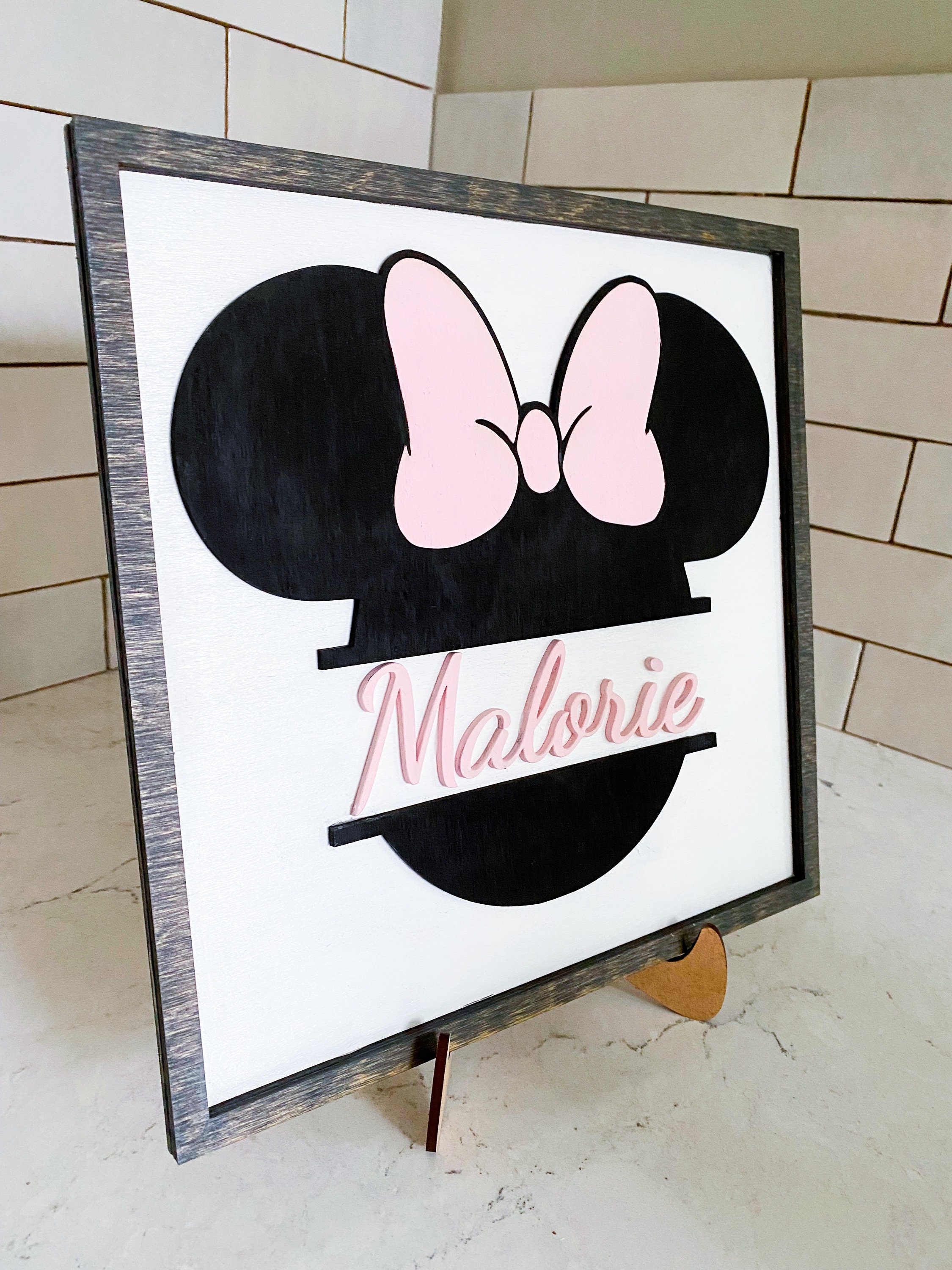 Minnie Mouse Name Sign Disney Font Name Sign Custom Name Sign Disney ...