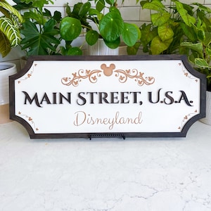Disney Main Street Sign | Classic Disney Decor | Disney Home Decor ...