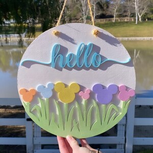 Disney Springtime Sign | Disney Spring Door Hanger | Spring Decor ...