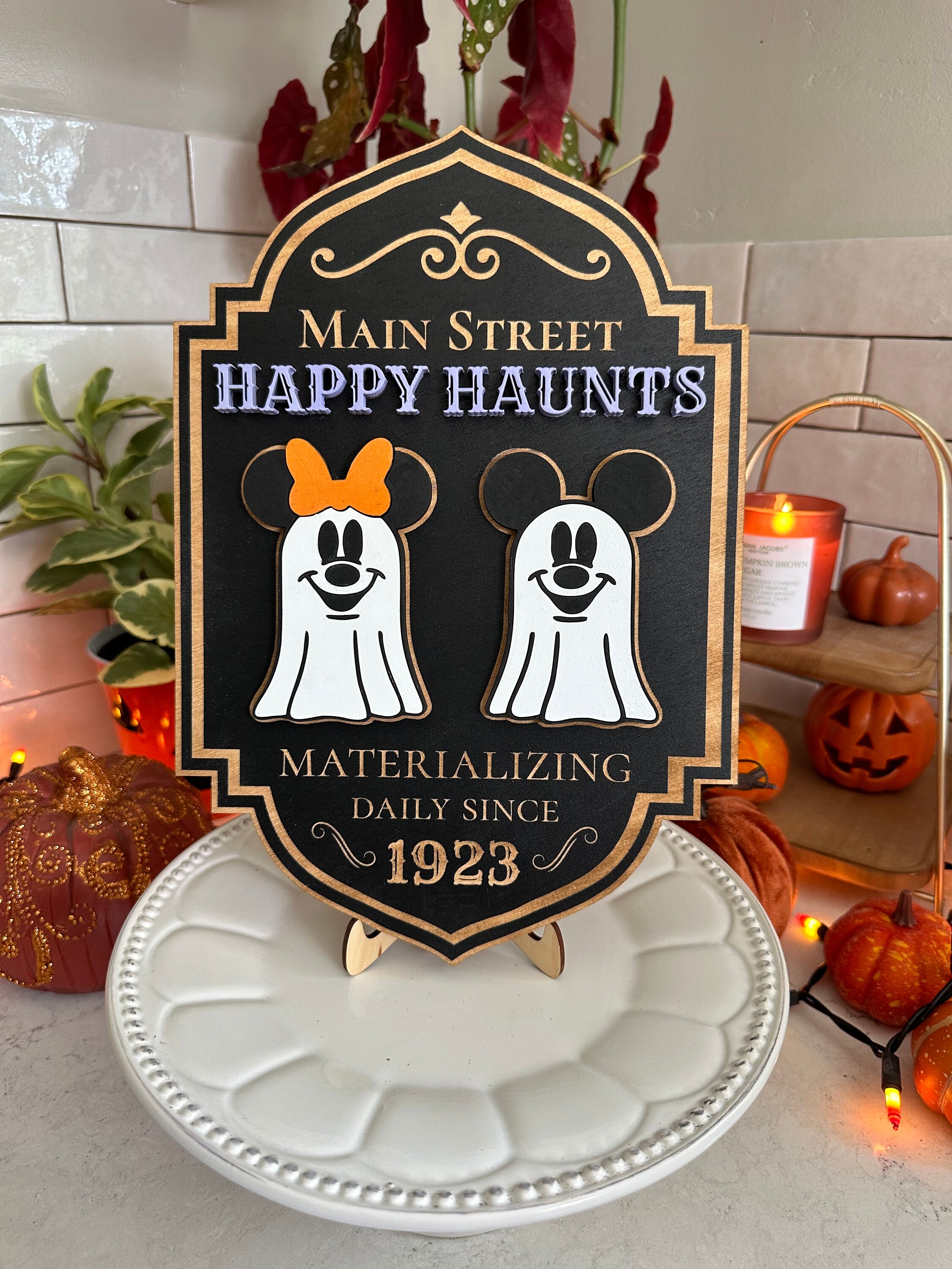 Happy Haunts Sign Haunted Mansion Sign Main Street - Etsy