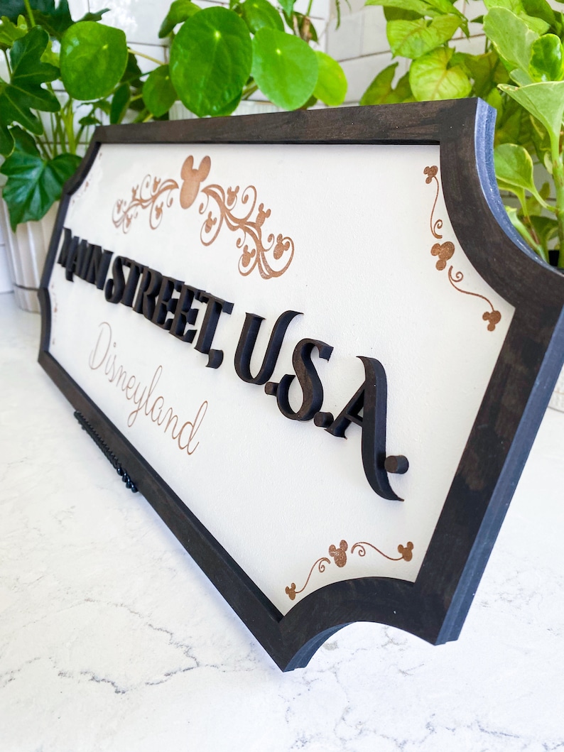 Disney Main Street Sign Classic Disney Decor Disney Home - Etsy