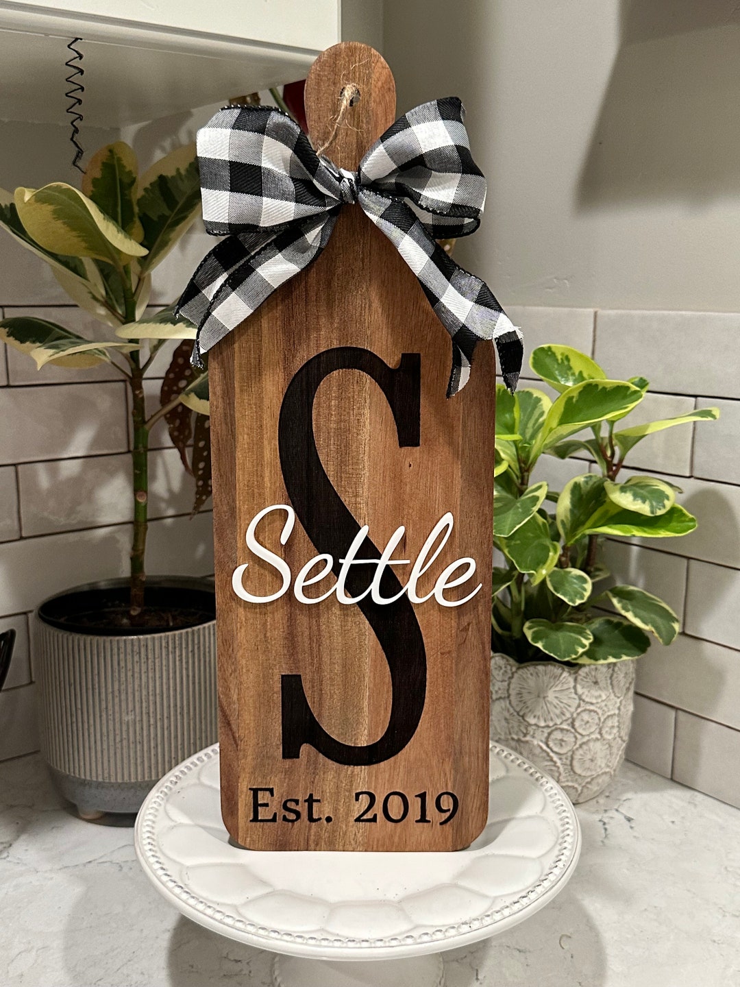 Family Initial Cutting Board Personalized Cutting Board Established in ...