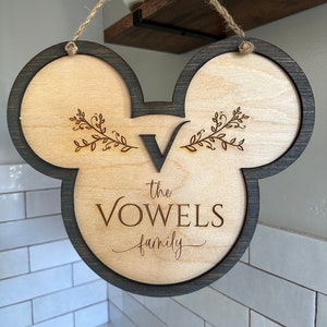 Disney Famiy Name Sign | Disney Name Sign | Custom Last Name Sign ...