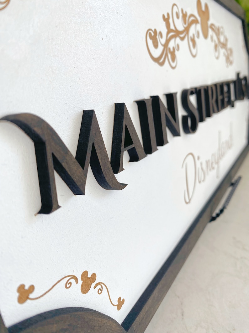 Disney Main Street Sign Classic Disney Decor Disney Home - Etsy