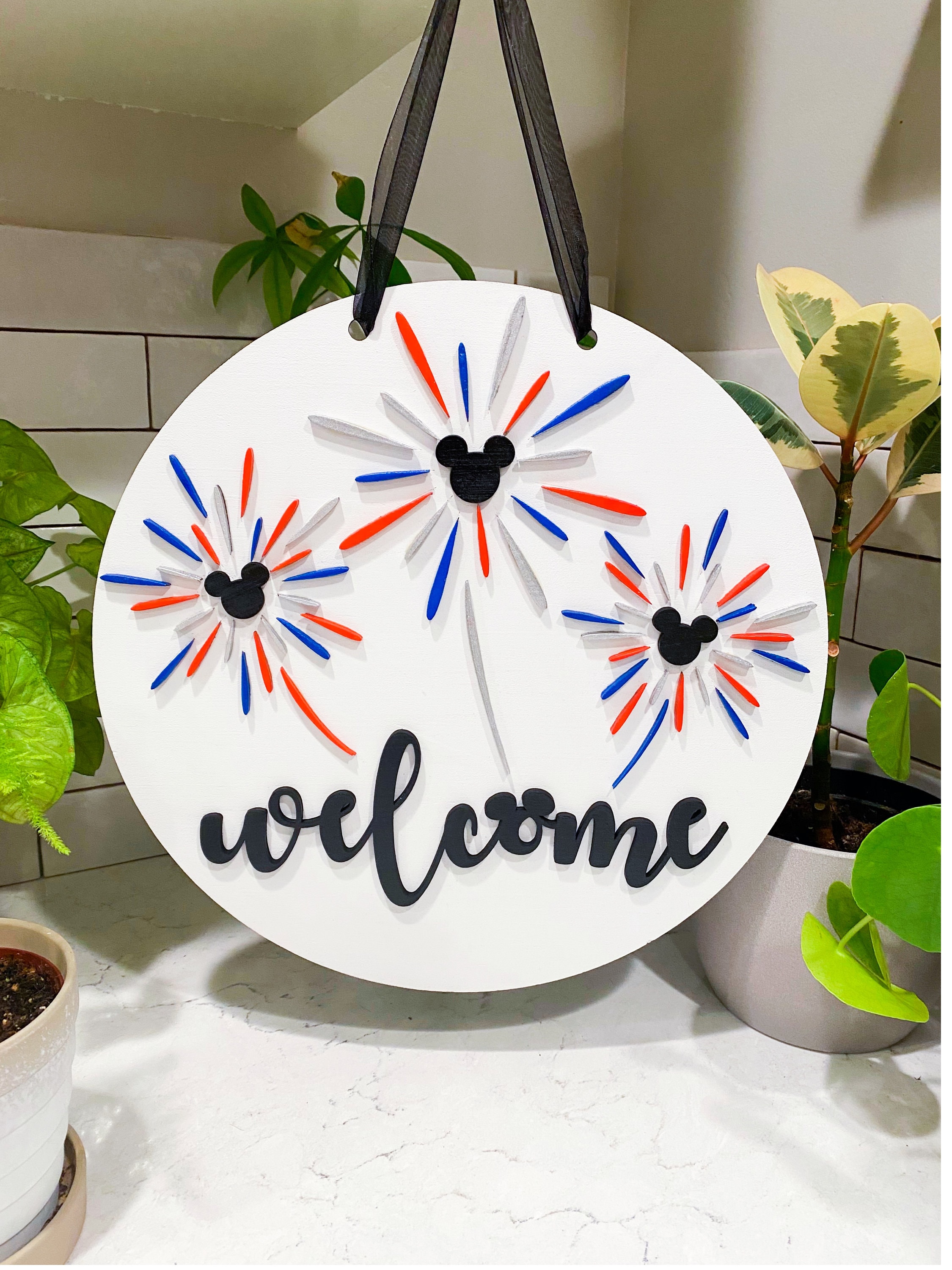 Disney Welcome Sign Disney Door Hanger Disney Fireworks Sign Disney ...