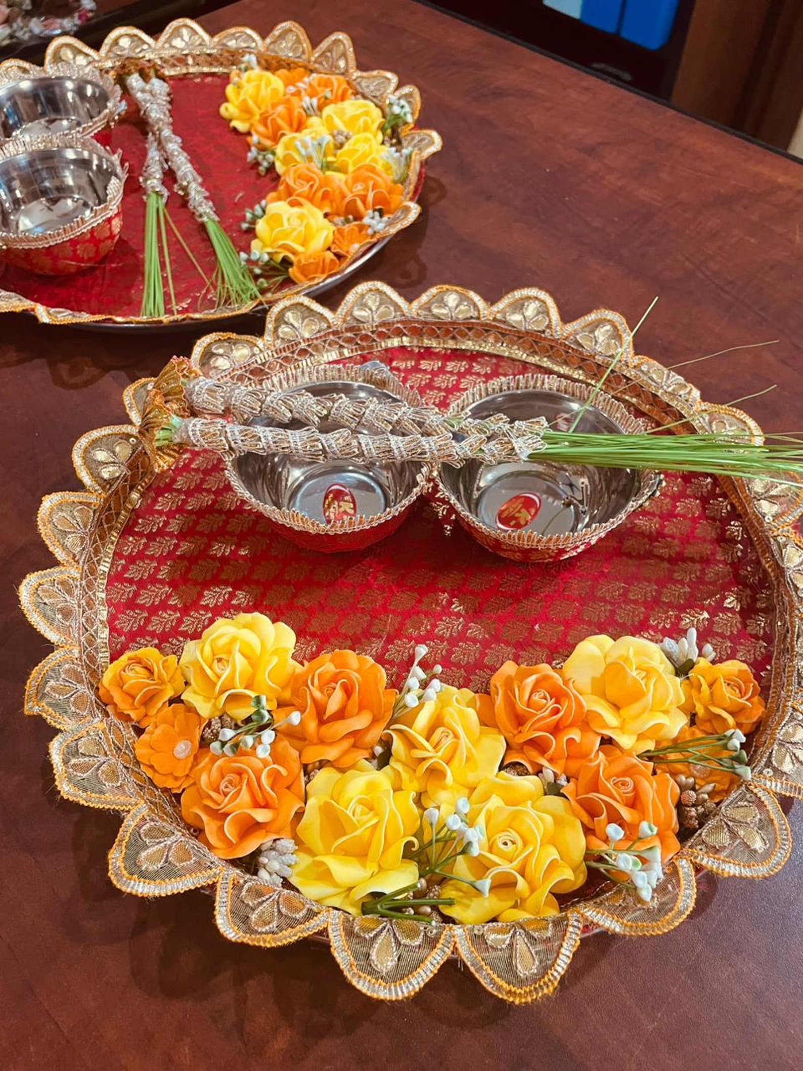 Haldi Plate for Haldi/pith/manda/tel Baan Ceremony Indian, Pakistani ...