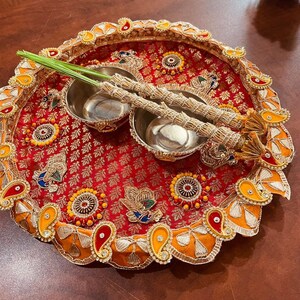 Haldi Plate for Haldi/pith/manda/tel Baan Ceremony Indian, Pakistani ...