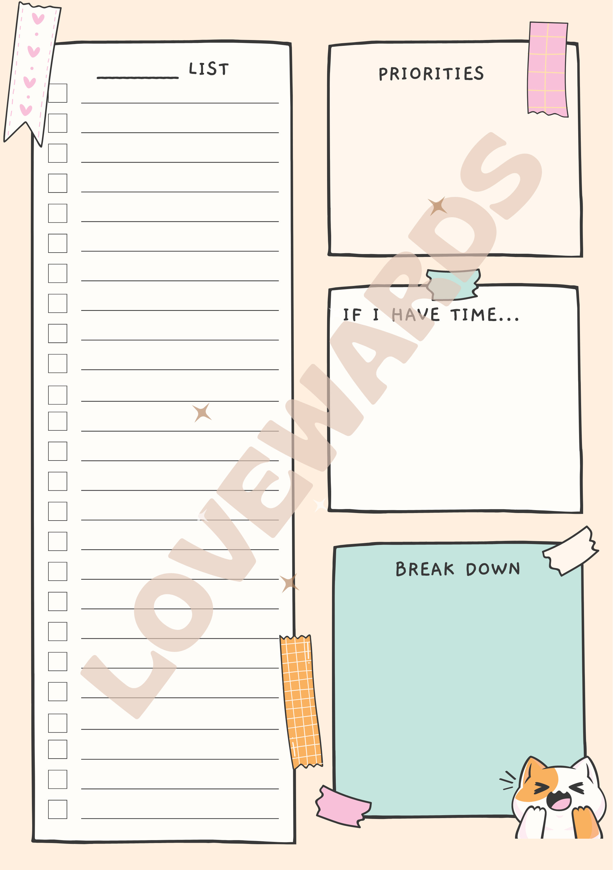 Cute Printable Daily Planner - A5 - Etsy