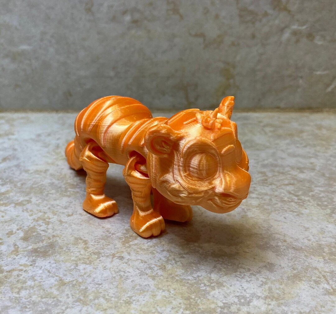 Articulated Cute 6 Baby Flexi Tiger Fidget Toy 3D - Etsy