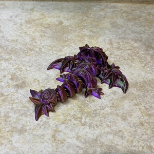 3D Printed Articulated 3 3/4" Rose Wyvern Dragon for Party Favors ...