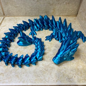 Rainbow Crystal Gemstone Dragon Fidget 3D Printed Articulated ...