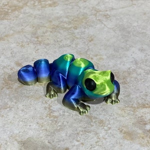 3D Printed Articulated Cute Baby Lizard ZOU3D Fidget Party Favors Key ...