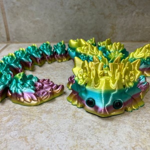 3D Printed Articulated Axolotl Dragon Kosha Authorized Flexi Layers in ...